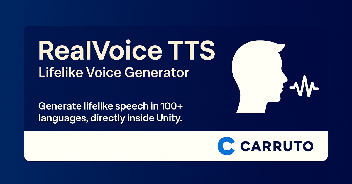 RealVoice TTS - Lifelike Voice Generator | Generative AI | Unity Asset ...