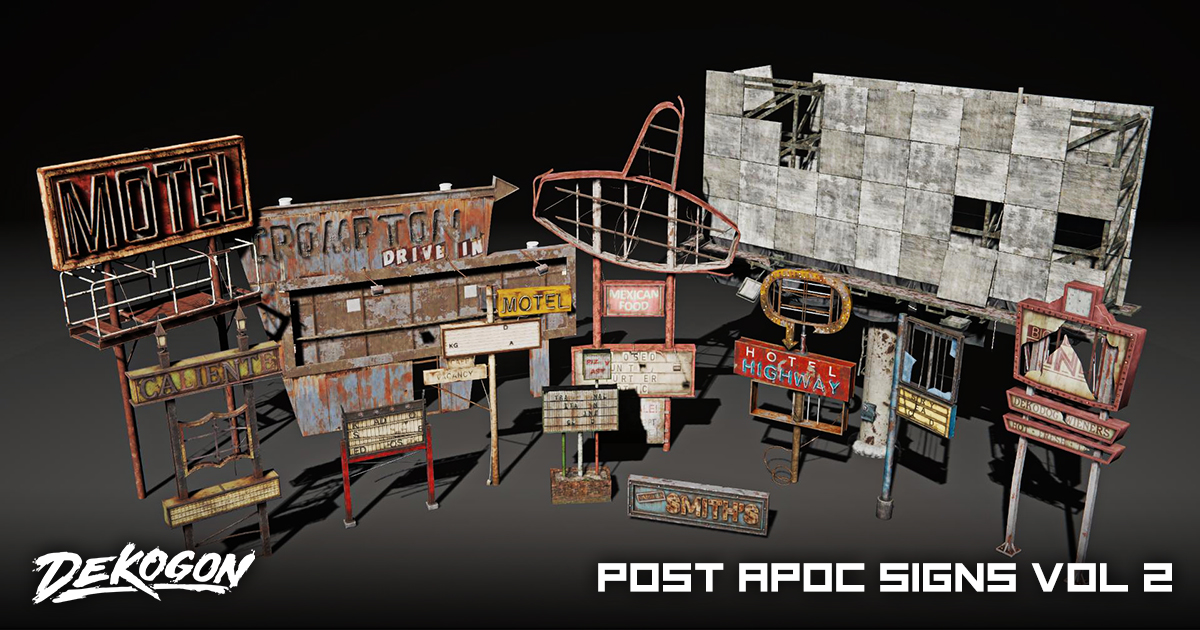 Post Apocalyptic Signs - VOL.2 | 3D 소품 | Unity Asset Store