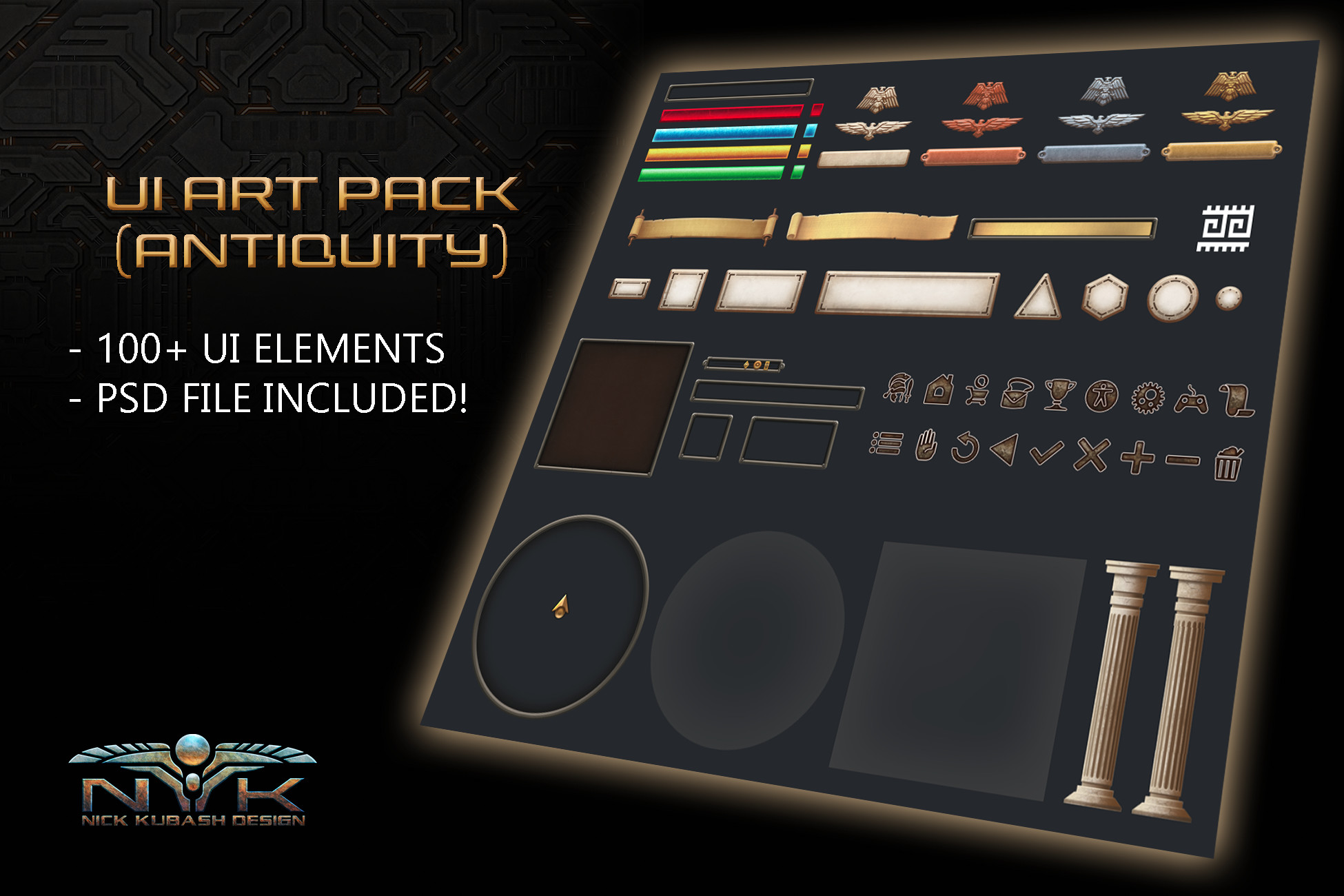 UI Pack - Antiquity | 2D 아이콘 | Unity Asset Store