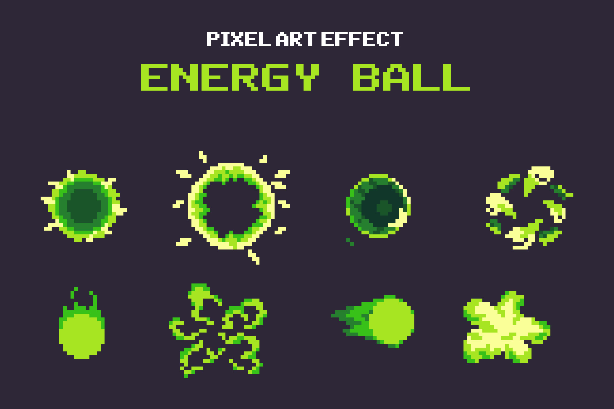 Energy Ball - Effect Pixel Art | 2D Textures & Materials | Unity Asset ...