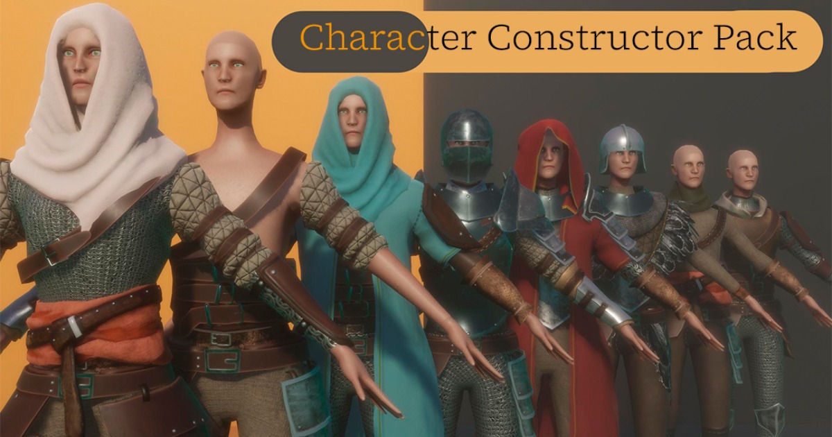 Character Constructor(Medieval_Fantasy armor)Modular, Prototype | Characters | Unity Asset Store