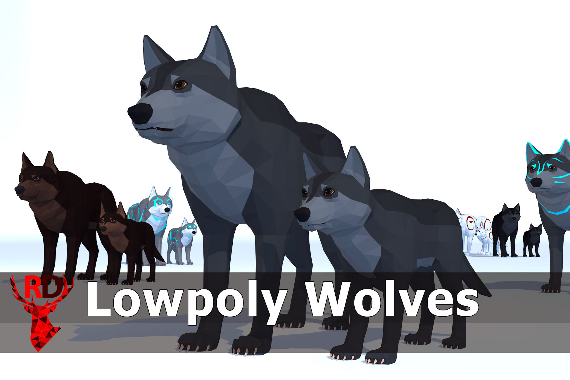 LowPoly Wolves pack | 3D Animals | Unity Asset Store