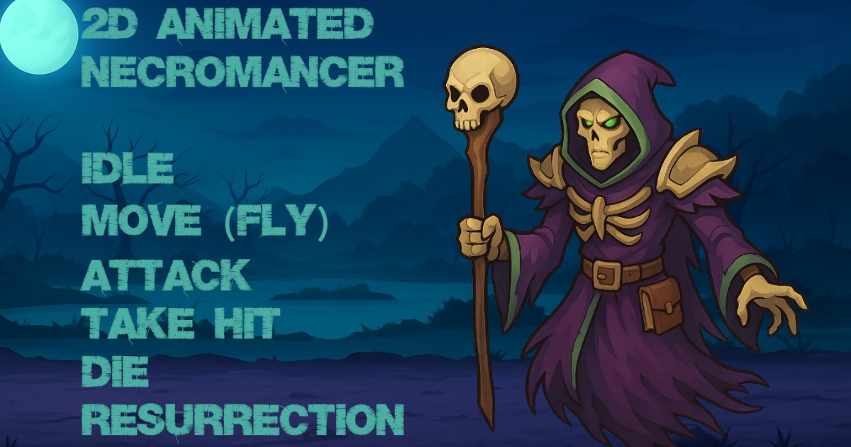 2D Necromancer (Animated) | 2D Characters | Unity Asset Store