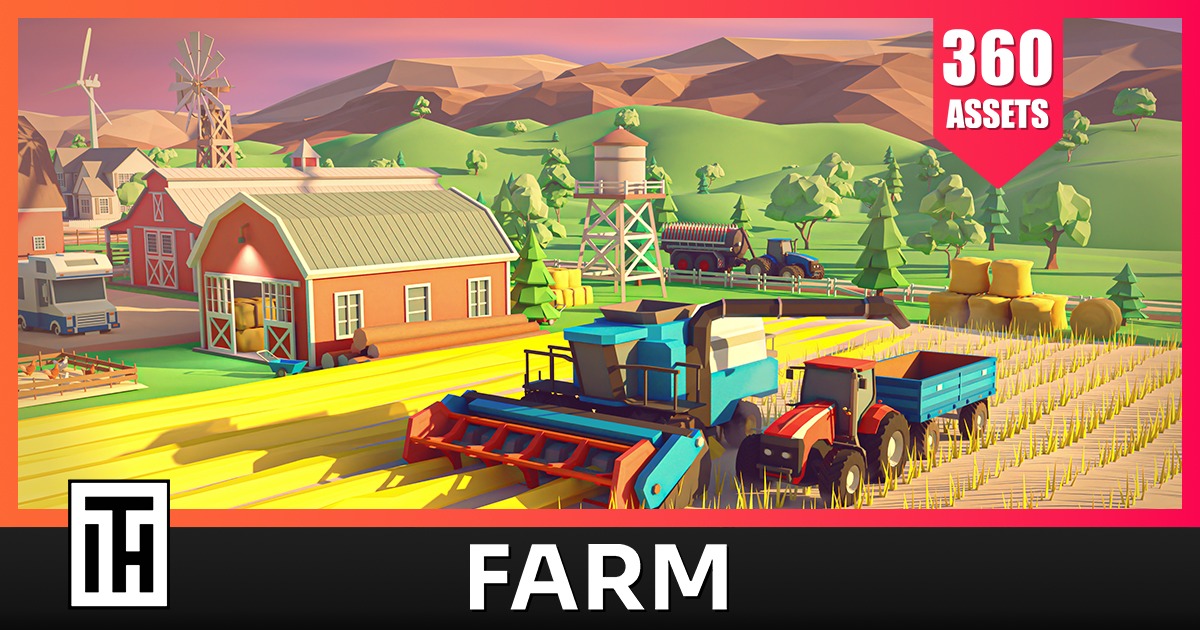 Farm - Low Poly 3D Models Pack | 3D Landscapes | Unity Asset Store