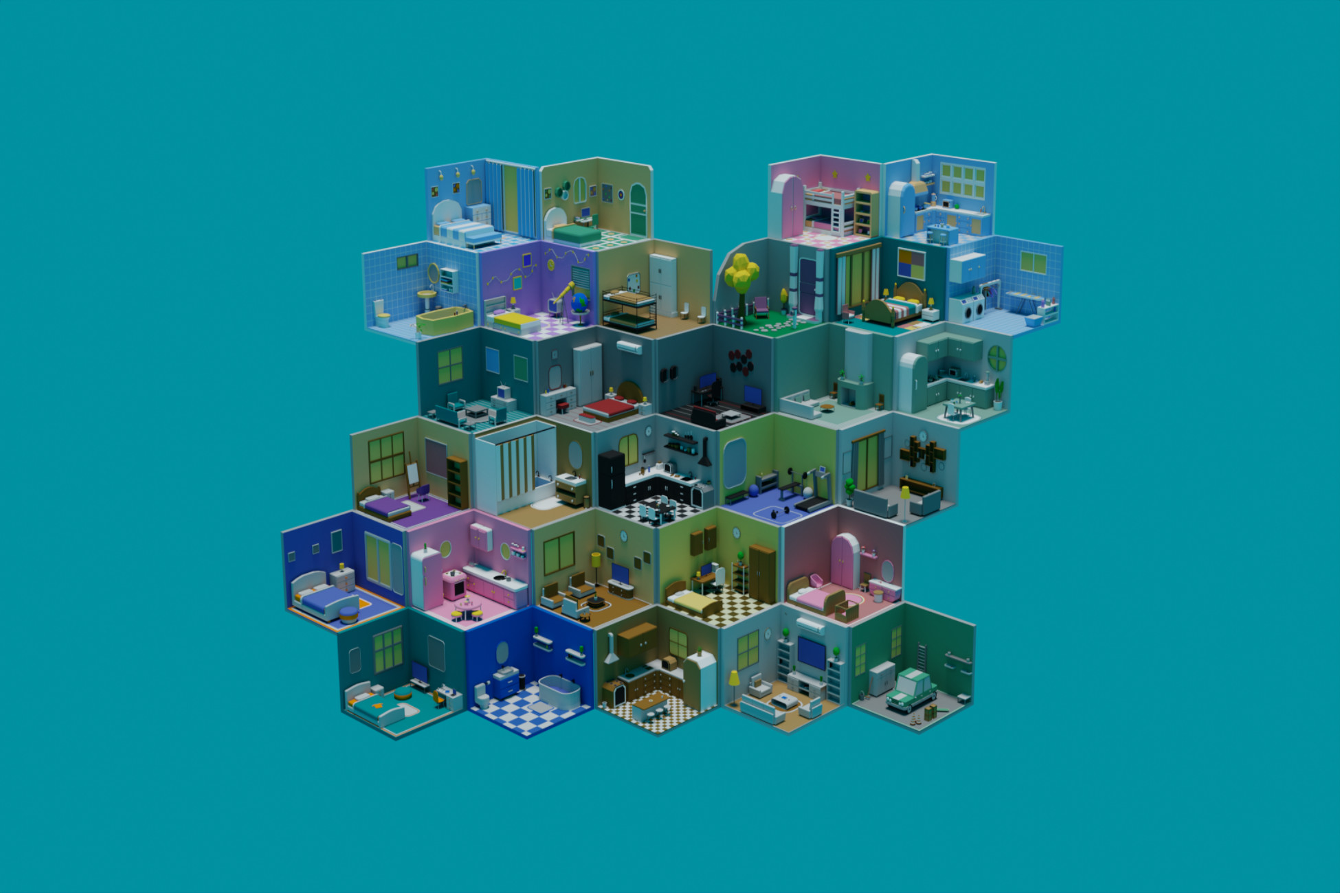 Simple Poly Rooms | 3D Environments | Unity Asset Store