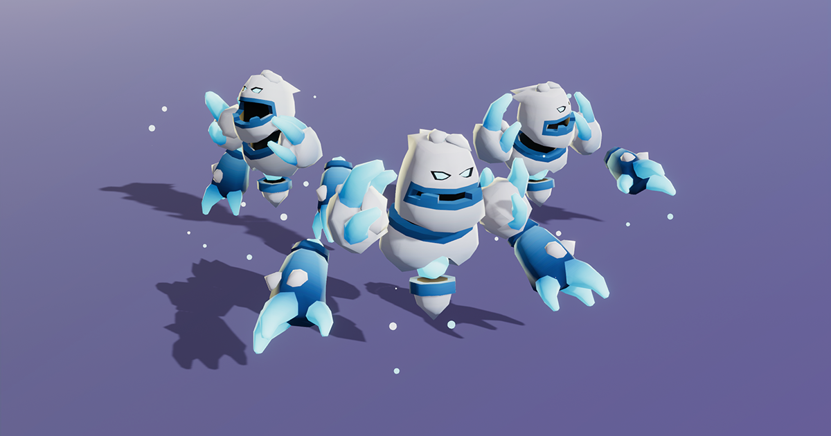 Golem Ice Cute Series | 3D Creatures | Unity Asset Store