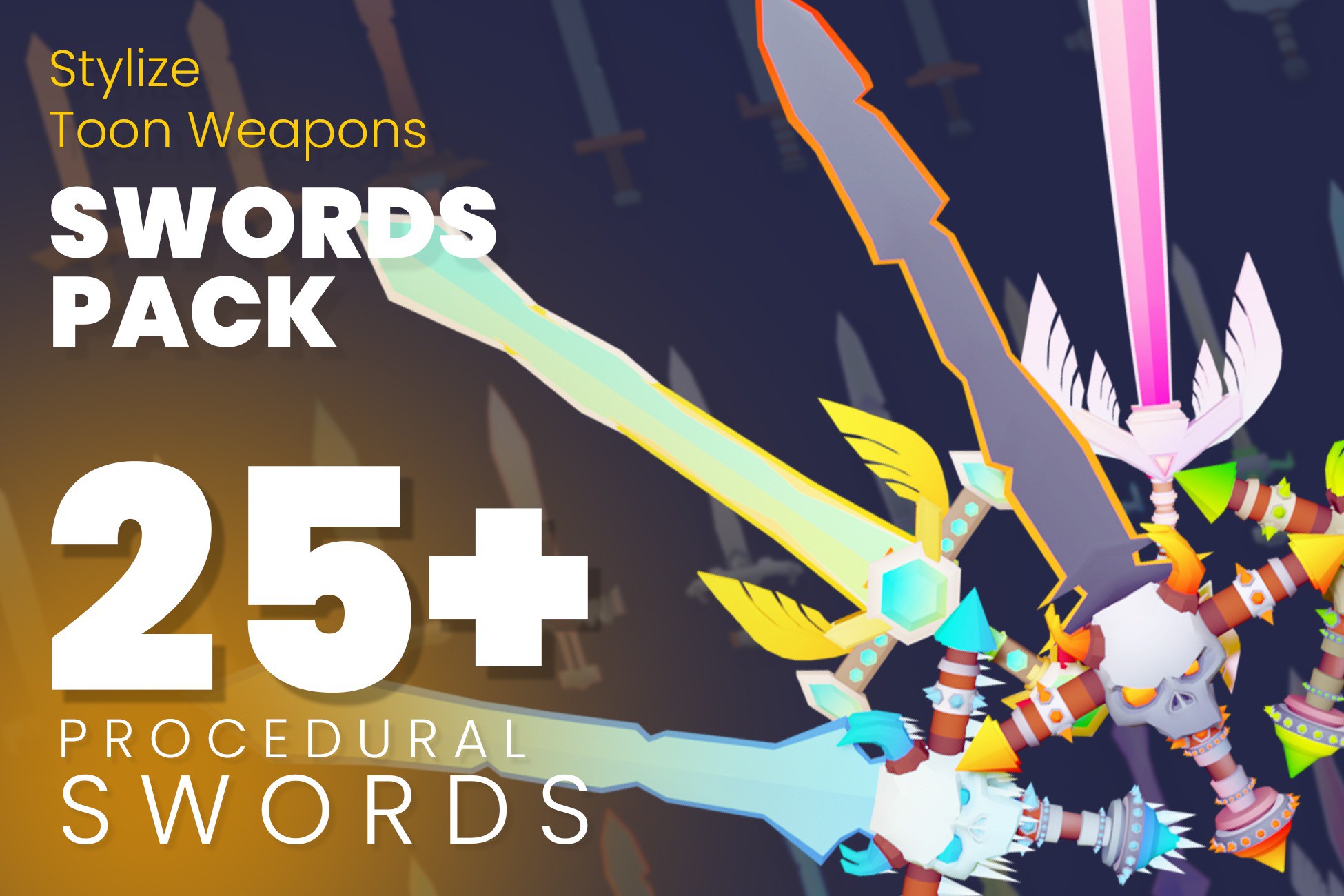 Stylize Toon Weapons - Low Poly Sword Pack | 3D Weapons | Unity Asset Store