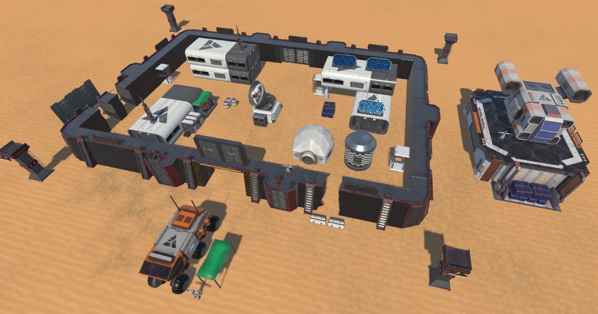 Top Down Sci-Fi Colony | 3D Sci-Fi | Unity Asset Store