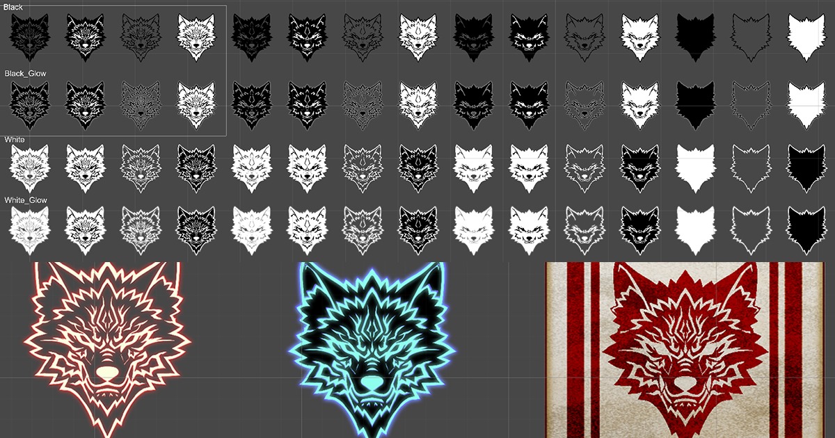 Emblem_Wolf | 2D Icons | Unity Asset Store