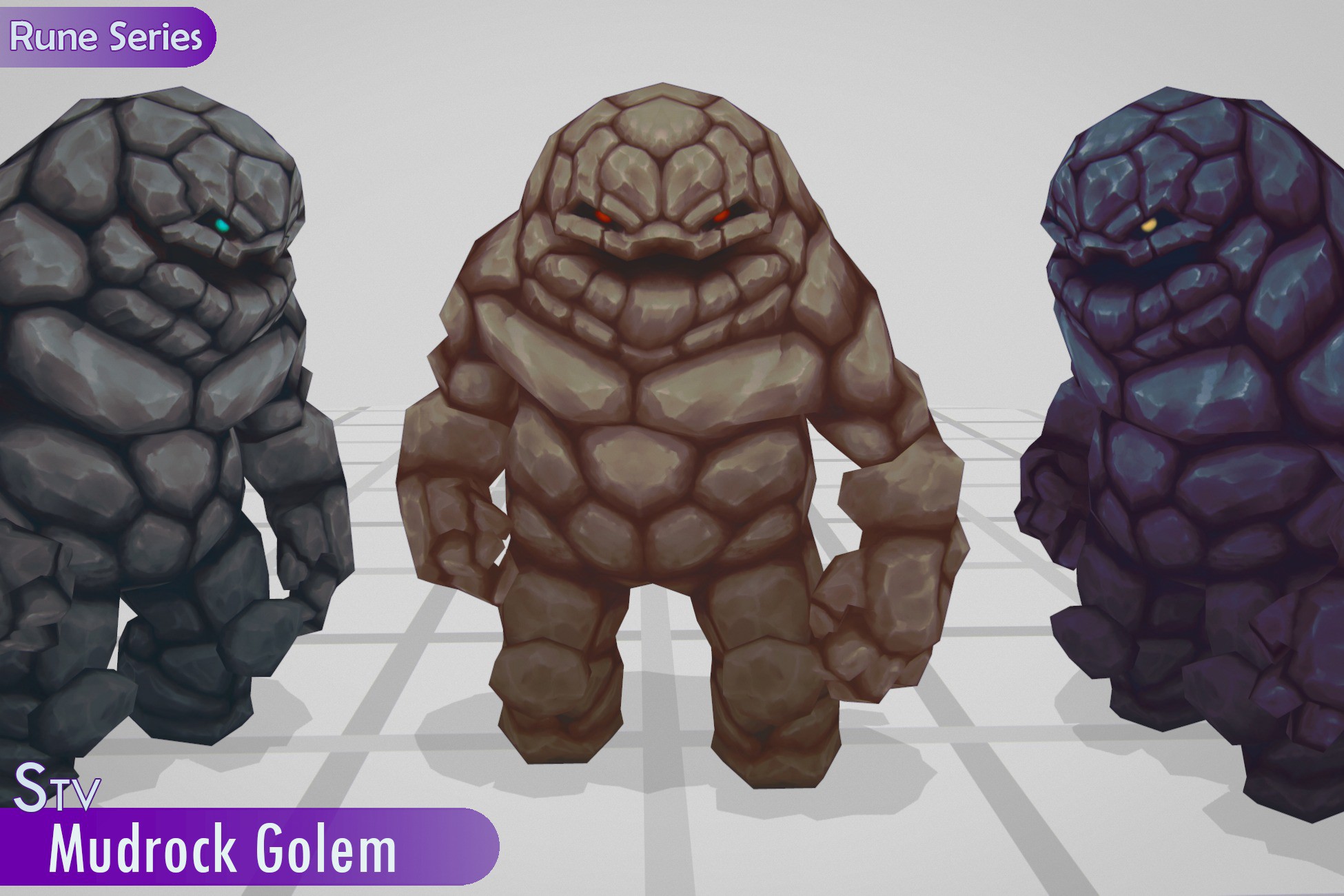 Rune - Mudrock Golem | 3D Creatures | Unity Asset Store