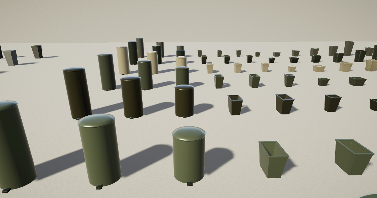 OWA Indoor Trash Cans & Waste Baskets 01 | 3D Interior | Unity Asset Store