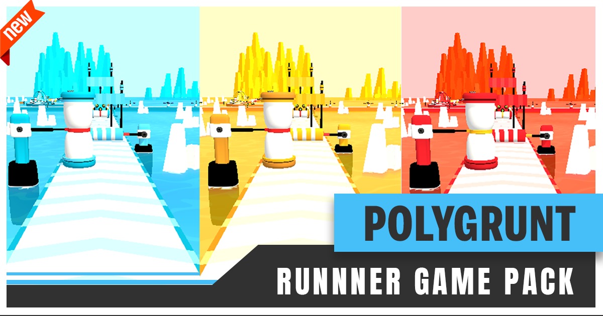 POLYGRUNT - Low Poly Complete Runner Game Pack | 3D Props | Unity Asset Store