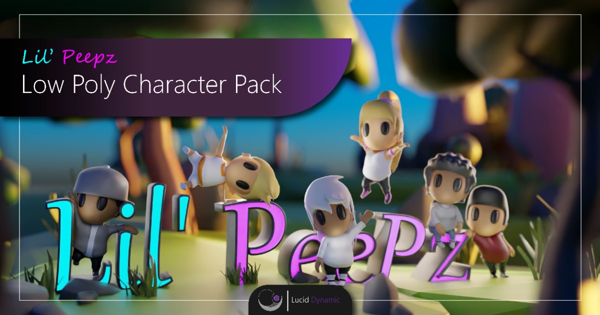 Lil Peepz - Low Poly 3D Character Pack | 3D Characters | Unity Asset Store