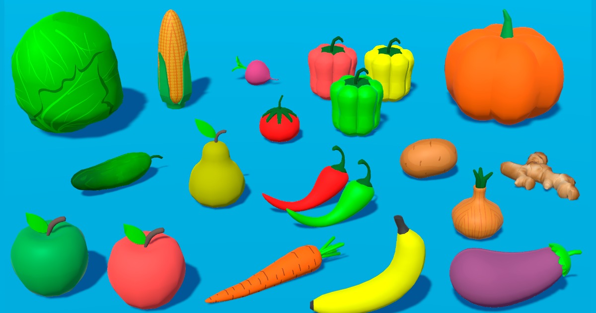 Casual Vegetable Pack - Created with FastMesh Asset | 3D Food | Unity ...