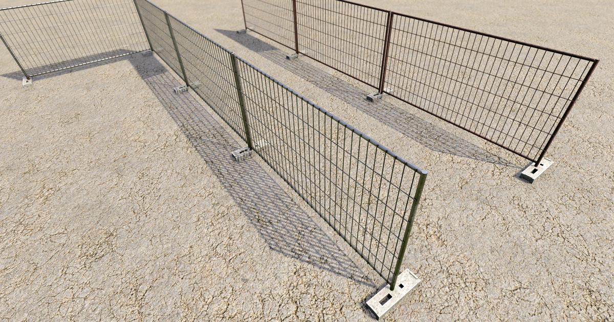 Modular Construction Site Fence | 3D Exterior | Unity Asset Store