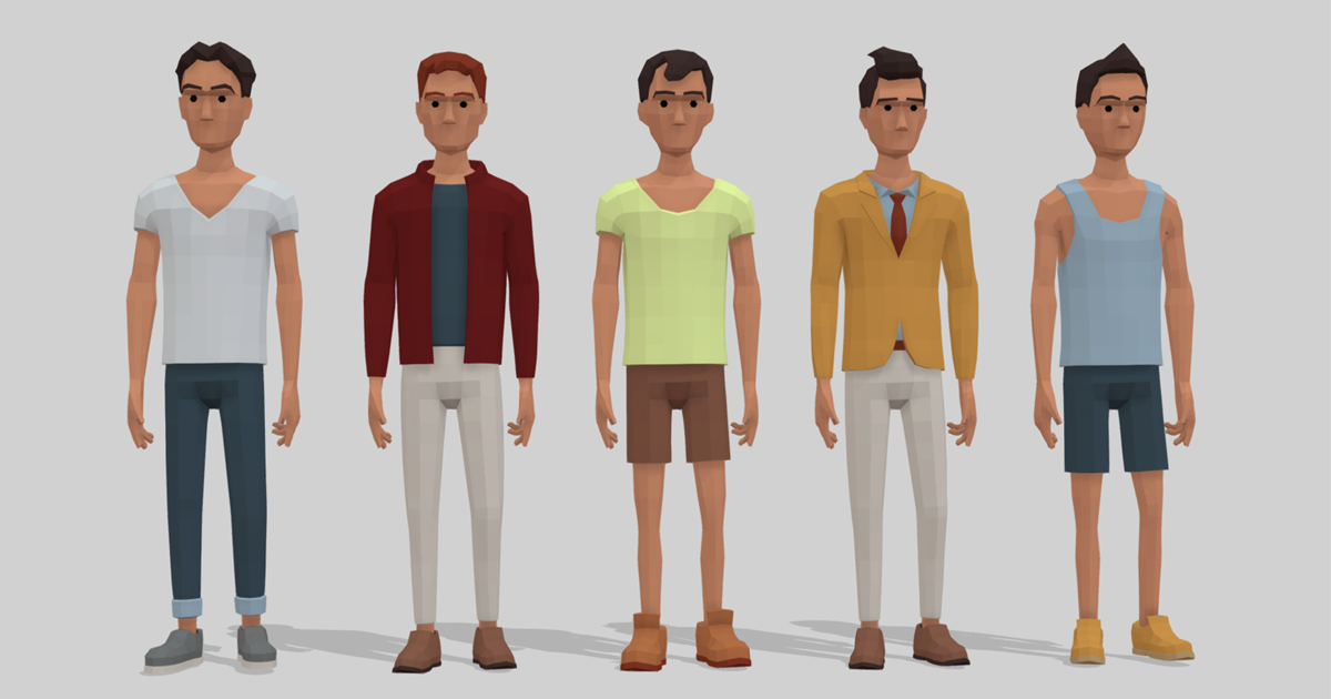 PolyArt Male | 3D Humanoids | Unity Asset Store