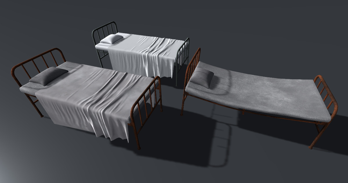 Hospital Bed's(Old, Abandoned, Horror) | 3D Interior | Unity Asset Store