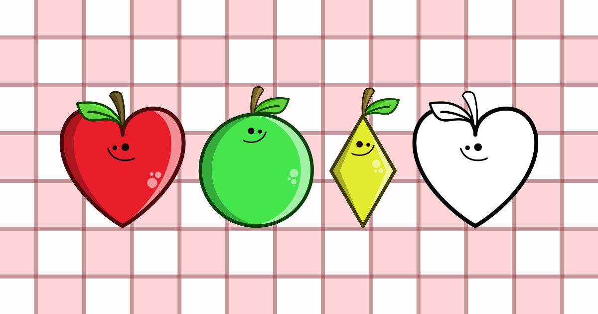 The Apple Shapes | 2D Characters | Unity Asset Store