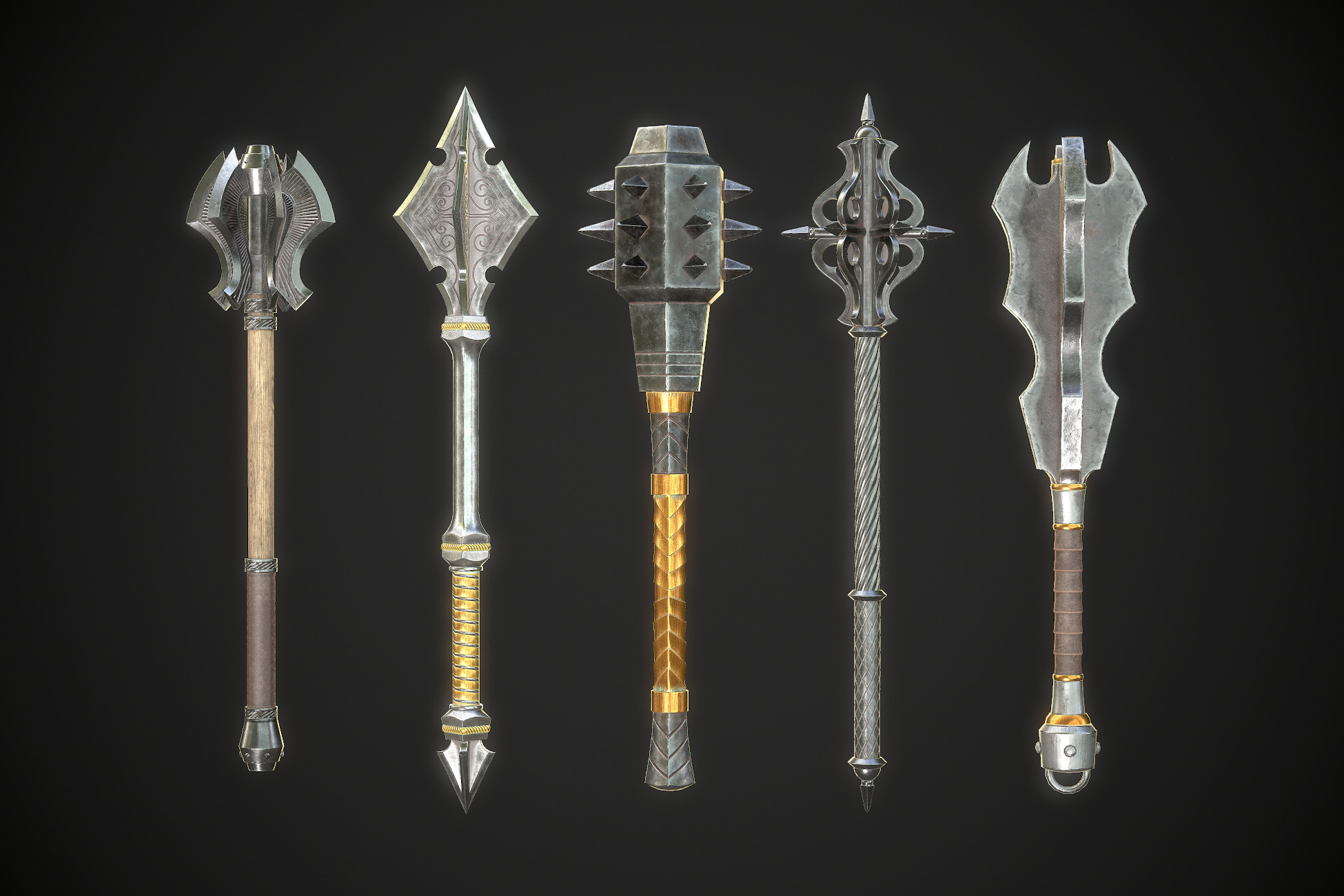 Mace Collection 4 | 3D Weapons | Unity Asset Store