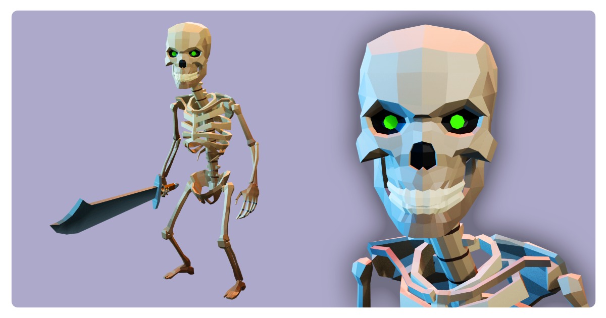 Stylized Low Poly Skeleton | Characters | Unity Asset Store