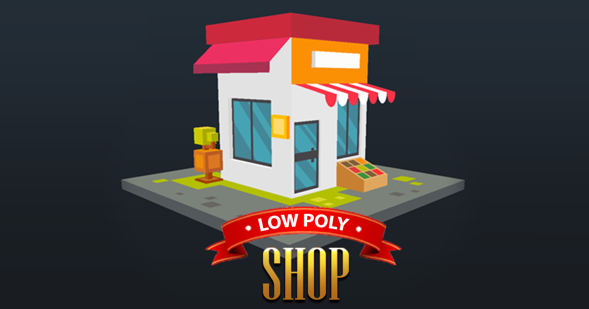 Low Poly Shop | 3D Urban | Unity Asset Store