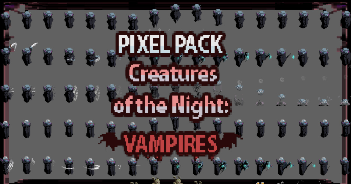 Creatures of the Night: VAMPIRES [Pixel Art] | 2D Characters | Unity ...