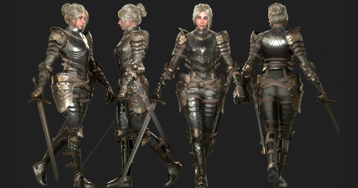 Human Female Knight | Characters | Unity Asset Store