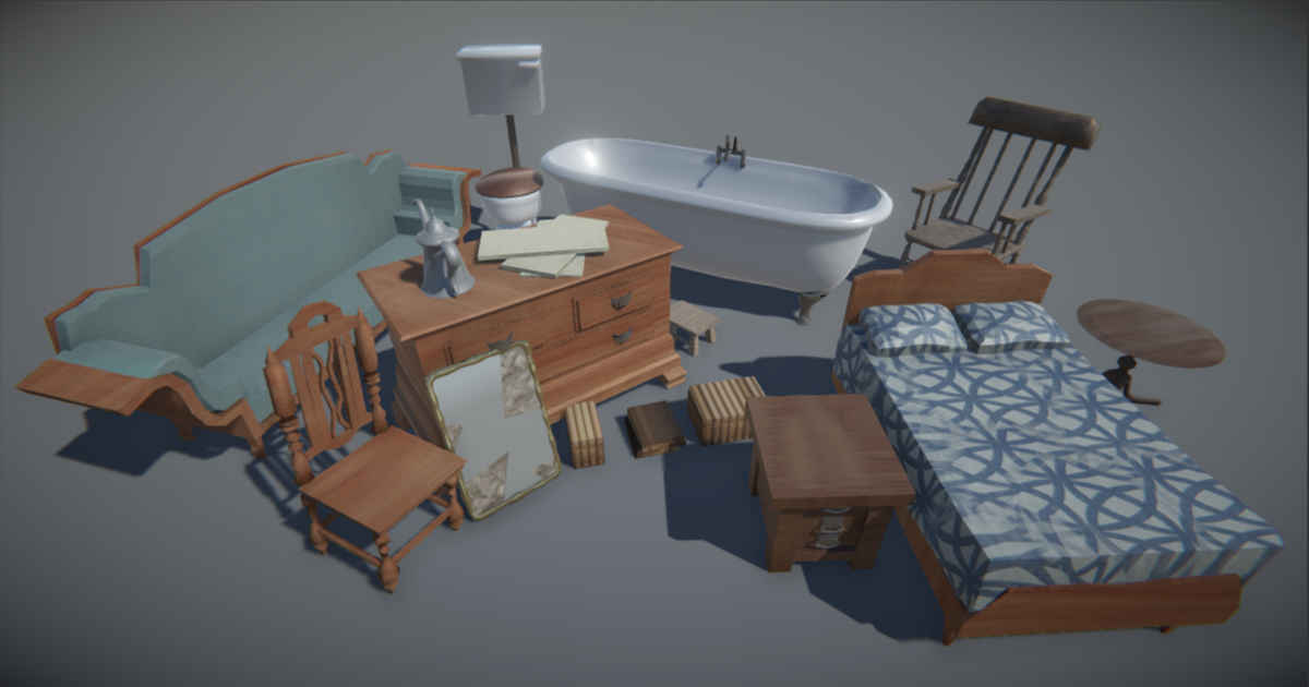 Lowpoly Interior Props | VR Ready | 3D Interior | Unity Asset Store
