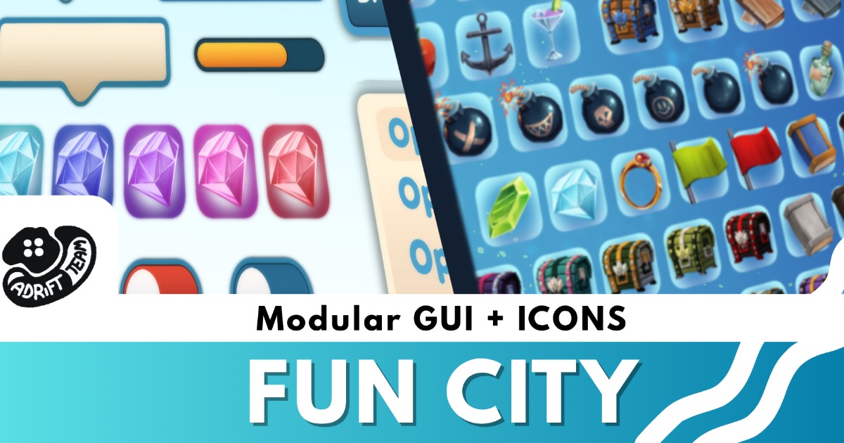 Fun City - Basic GUI & Icons Package | 2D GUI | Unity Asset Store