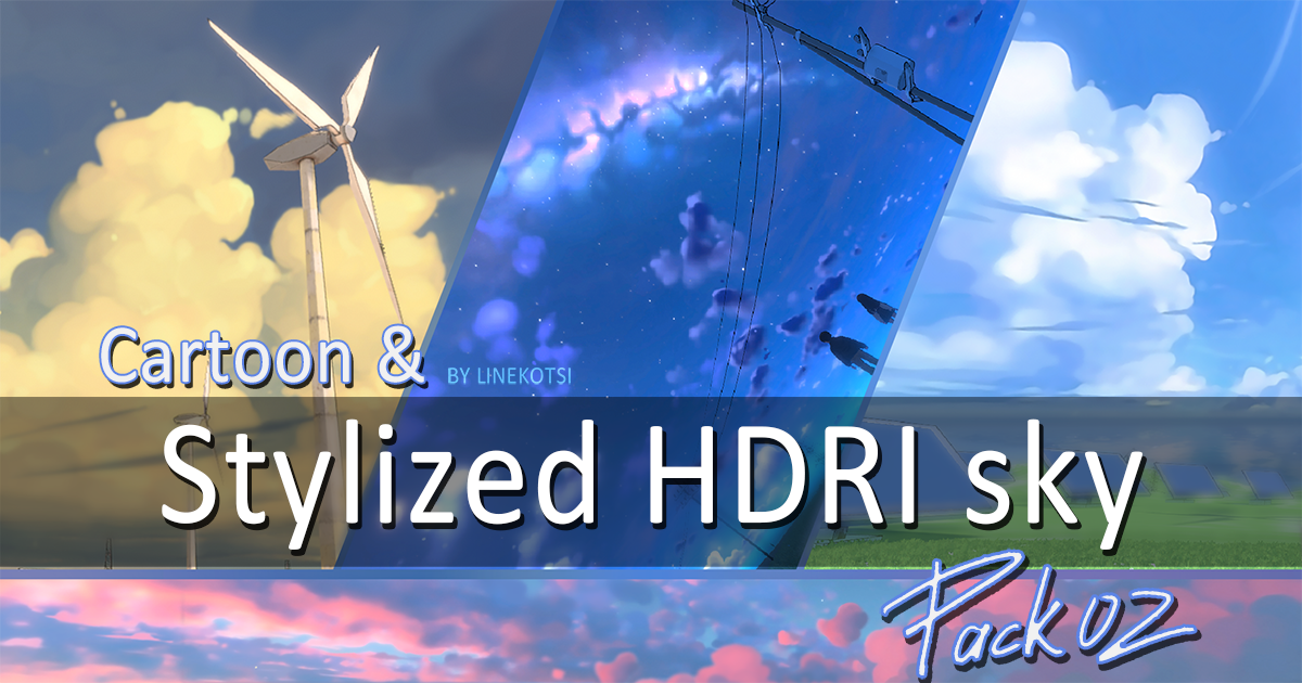 Cartoon & Stylized HDRI sky Pack 02 | 2D Sky | Unity Asset Store