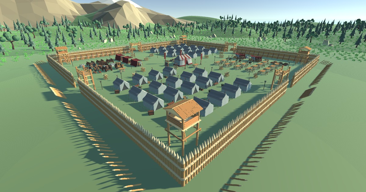 Low Poly Wooden Fort | 3D Historic | Unity Asset Store