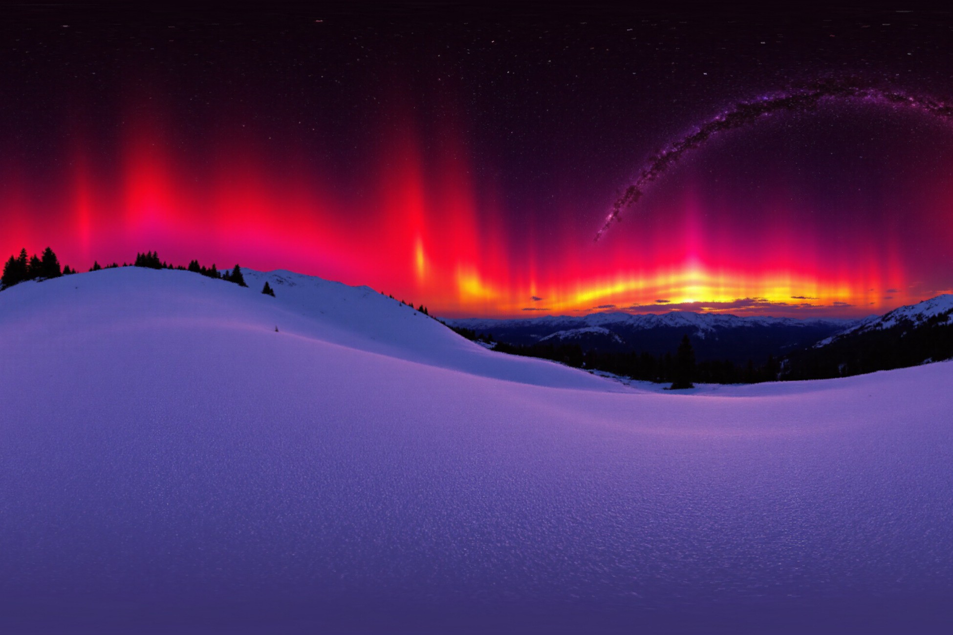 HDRI Red Aurora Borealis Skyboxes | 2D Sky | Unity Asset Store