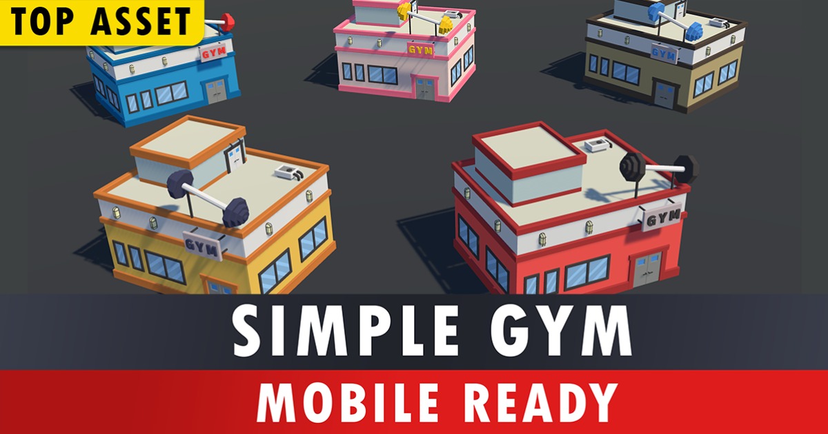 Simple Gym - Cartoon Building | 3D Environments | Unity Asset Store