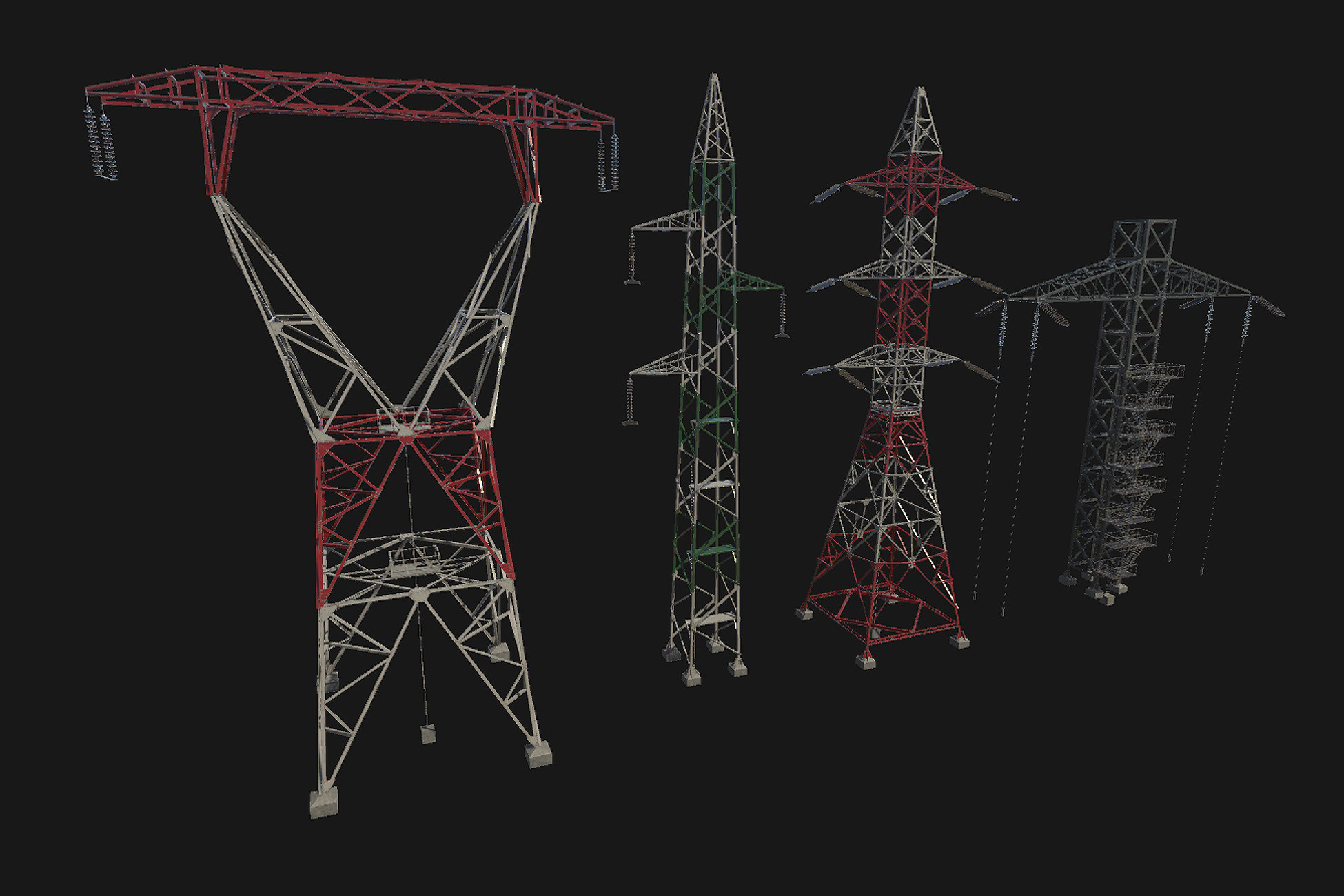 Electric Transmission Towers | 3D Industrial | Unity Asset Store