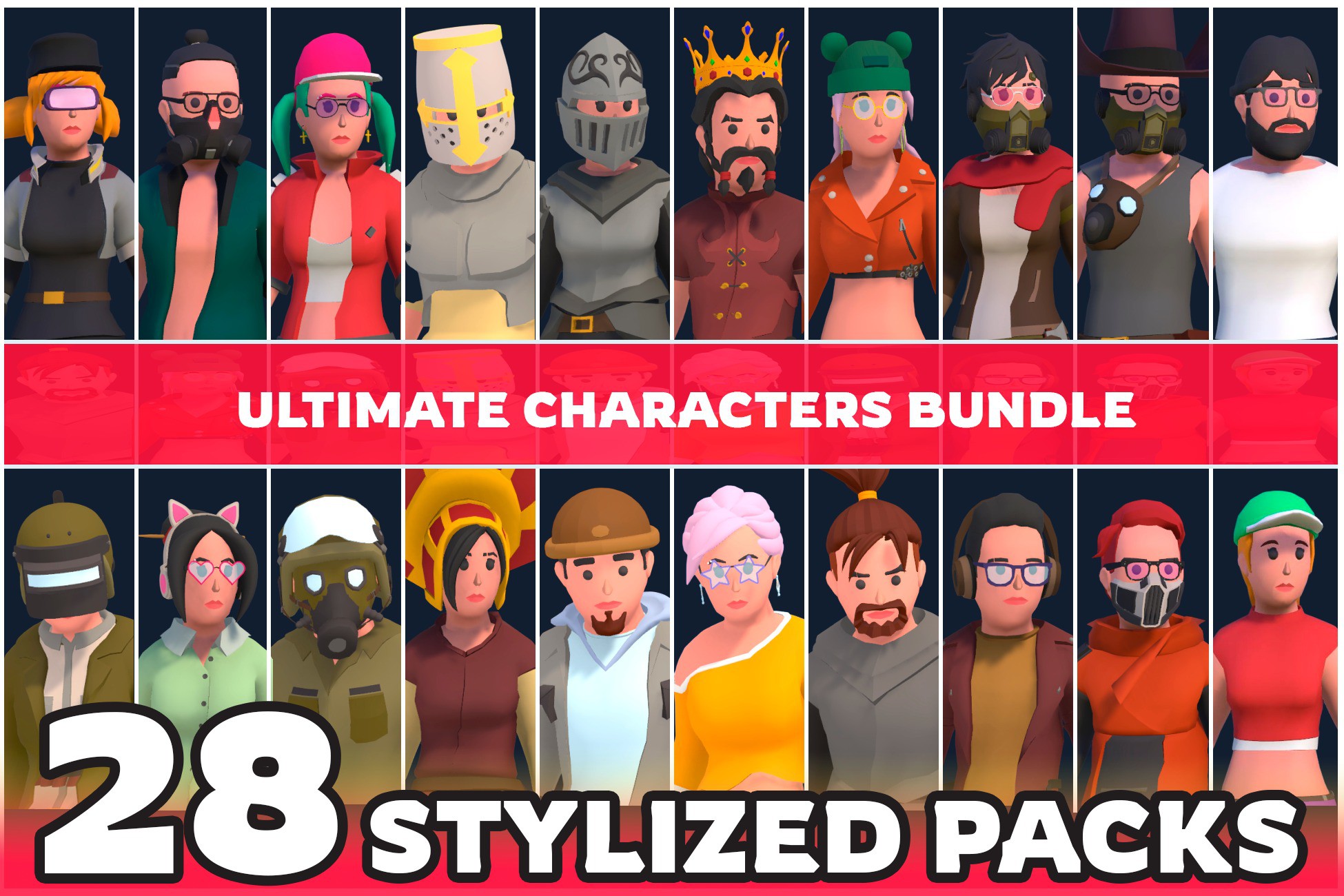 Customizable 3D Characters Ultimate Bundle | 3D Humanoids | Unity Asset ...