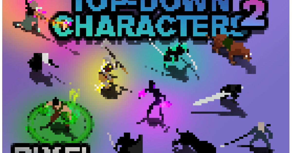 8Direction Animated Character pack 2 - Top-Down pixel 2D Characters ...