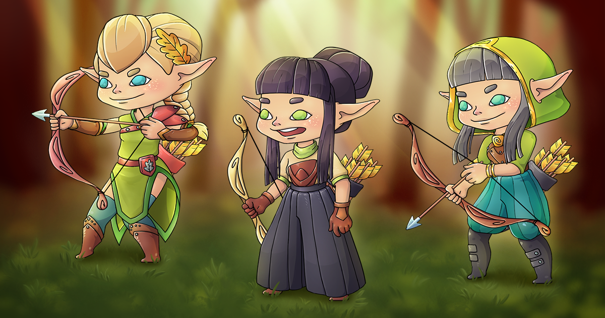 Animated 2D Elven Archers – Spine & Sprite Animations | 2D Characters ...