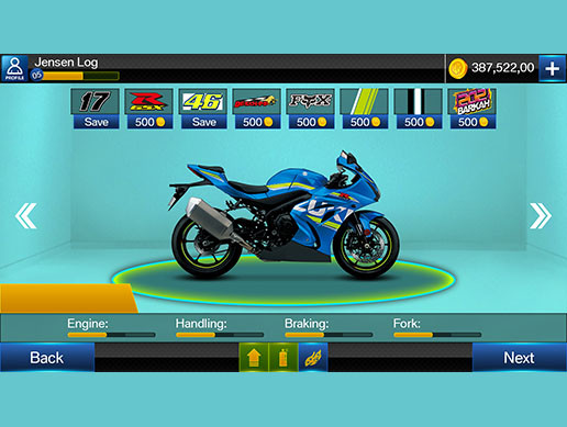 Bike Racing Graphics CxS (GUI Skin 1) | 2D GUI | Unity Asset Store