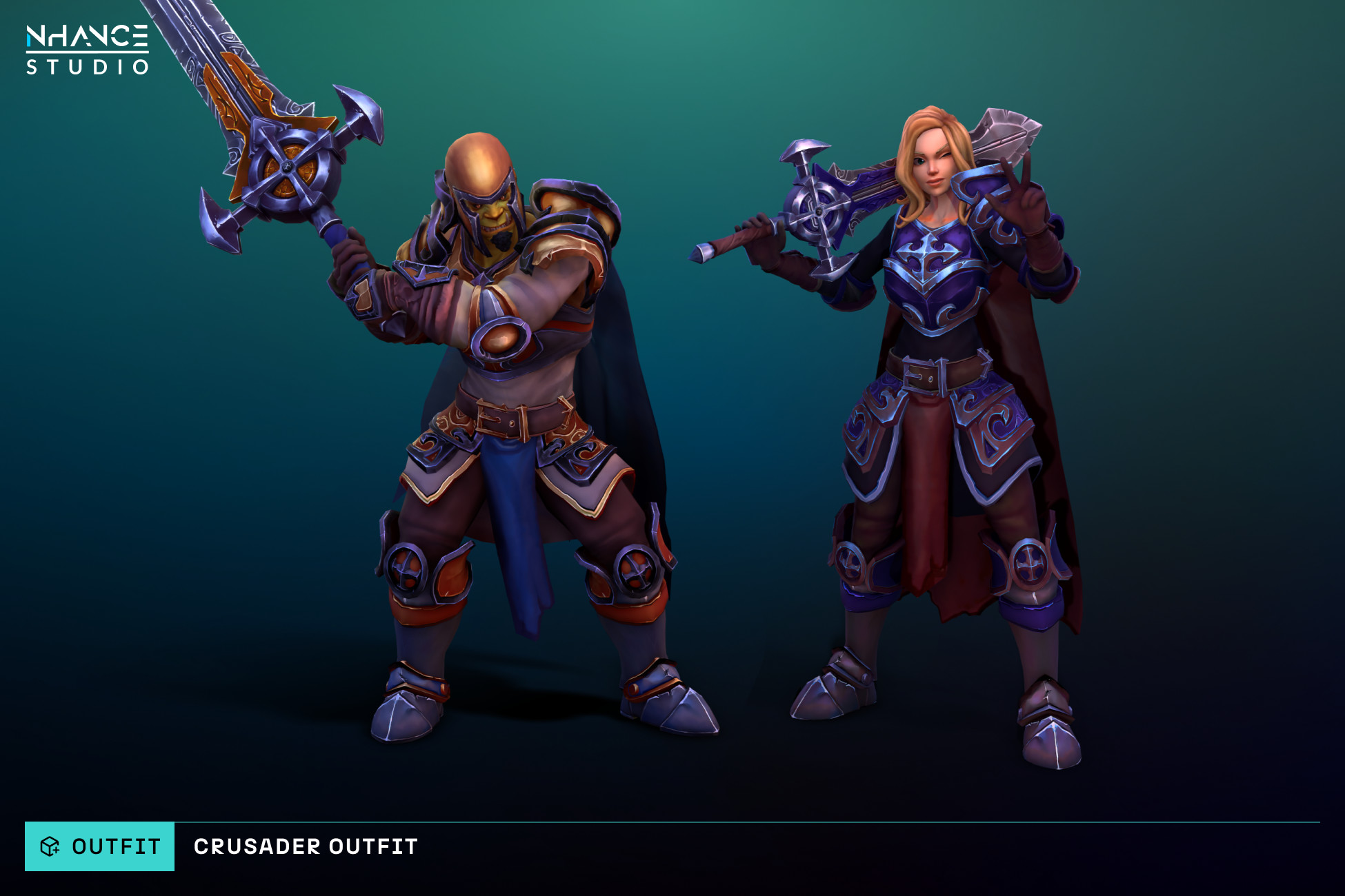 Stylized Crusader Outfit | 3D Characters | Unity Asset Store