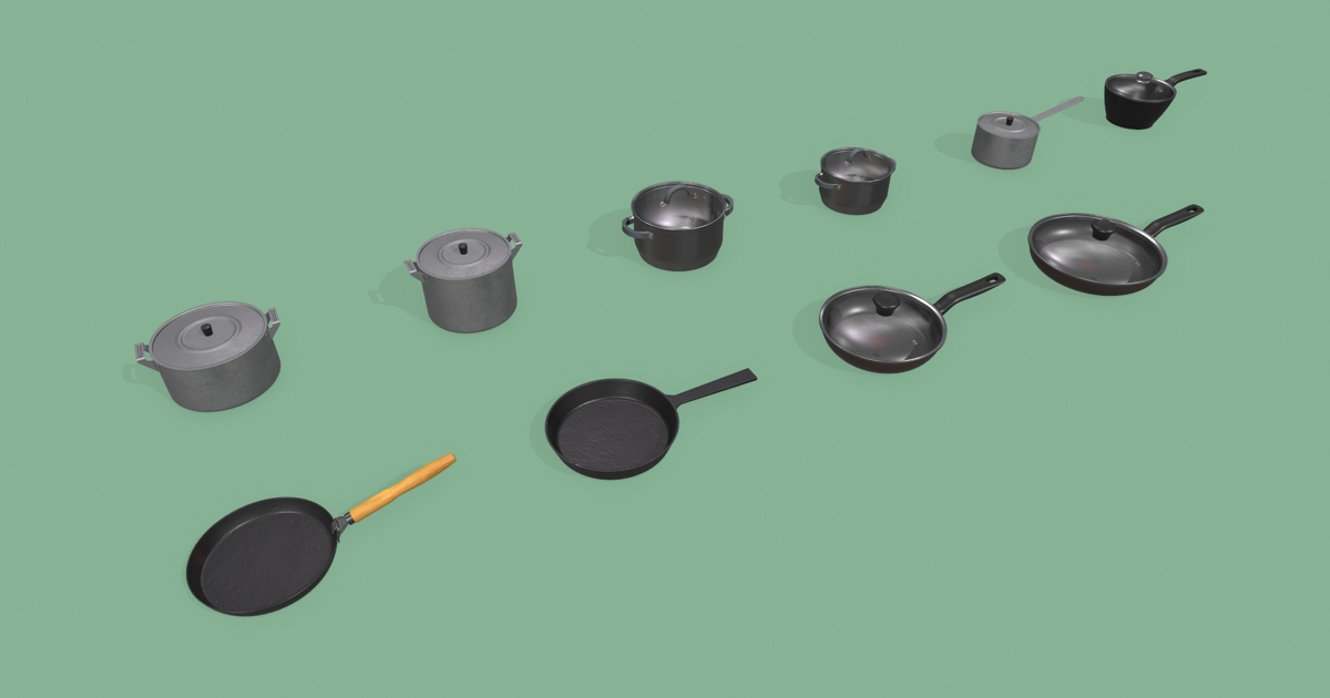 Kitchen Pots and Pans | 3D Props | Unity Asset Store