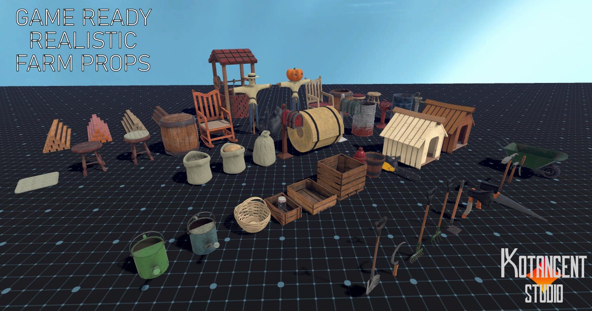 Realistic Farm Package - Props | 3D Exterior | Unity Asset Store