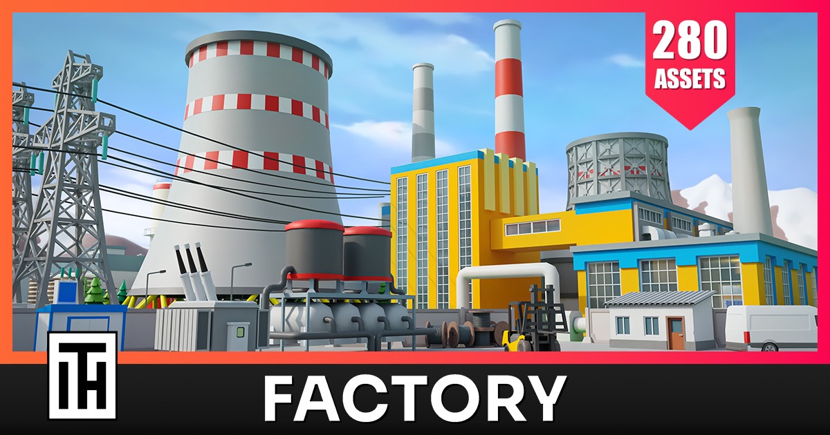 Factory - Low Poly 3D Models Pack | 3D Industrial | Unity Asset Store