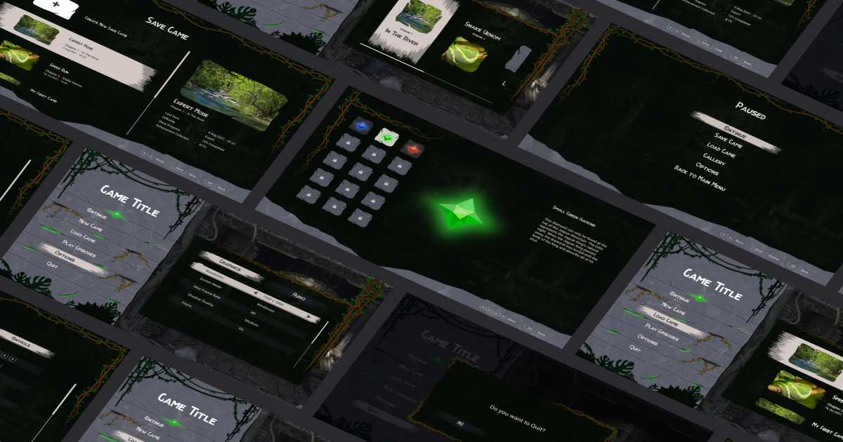 Adventure Narrative Jungle Theme GUI | 2D Icons | Unity Asset Store