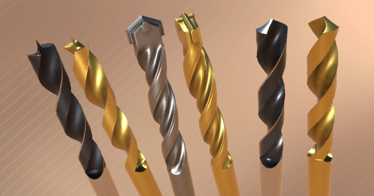 Drill Bit Set | 3D Tools | Unity Asset Store