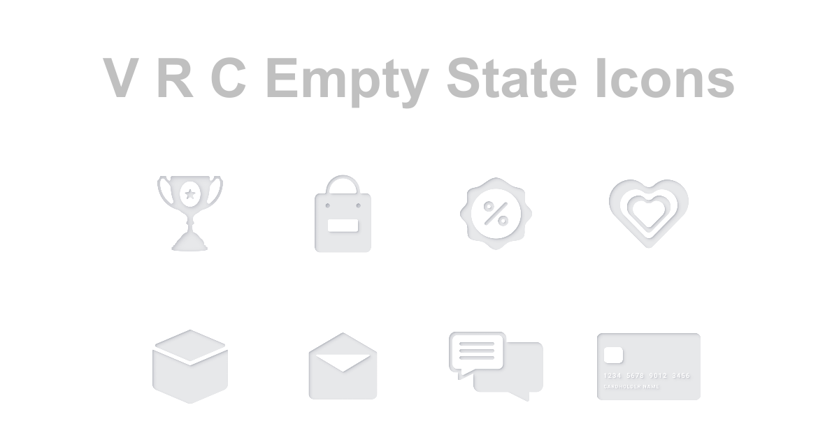 VRC EMPTY STATE ICONS | 2D Icons | Unity Asset Store