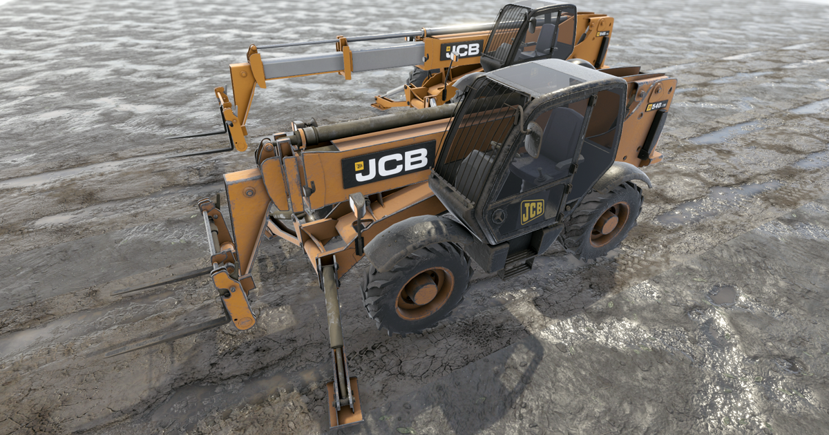 Telehandler Forklift Loader Vehicle | 3D Land | Unity Asset Store