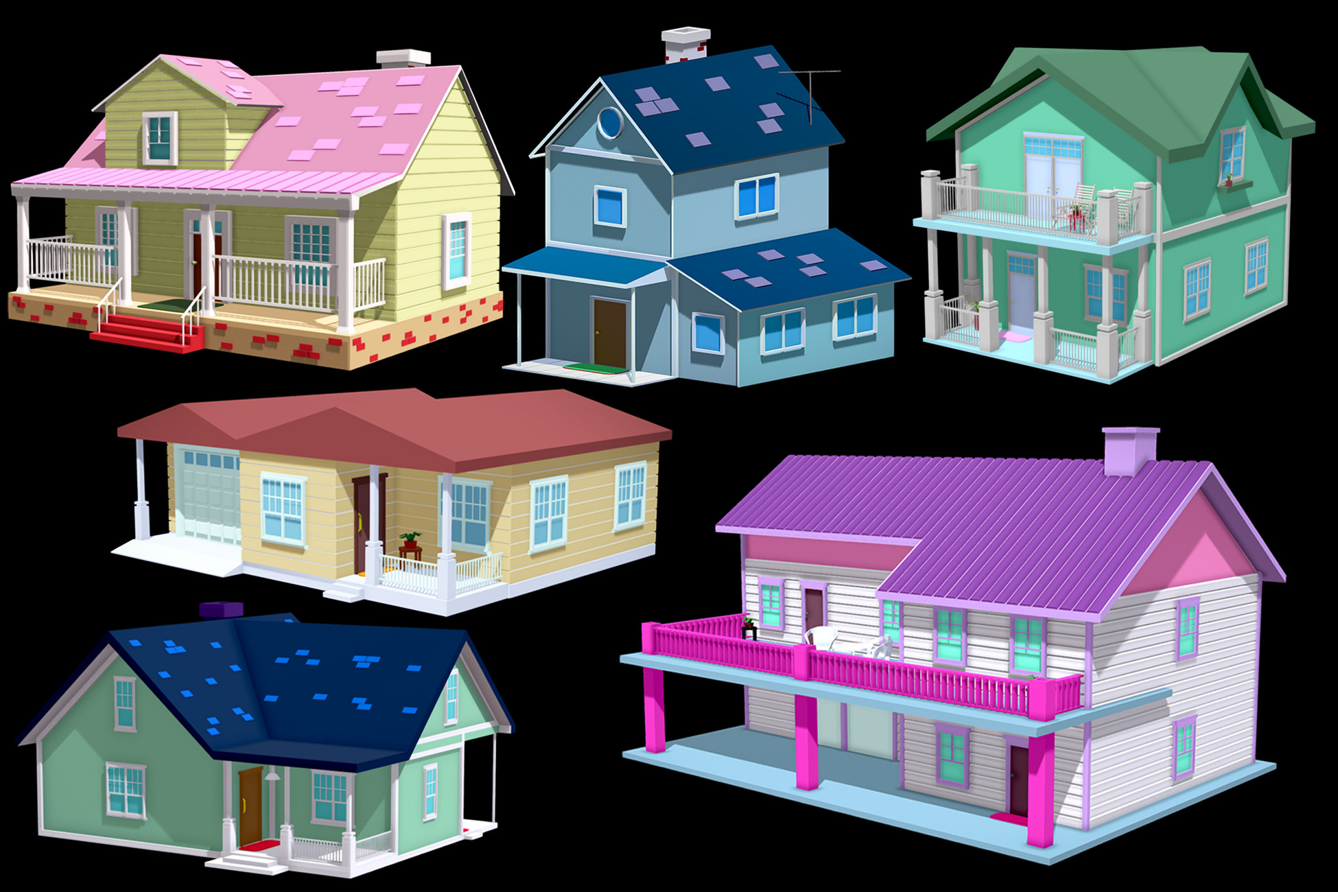 Toon House Pack | 3D Urban | Unity Asset Store