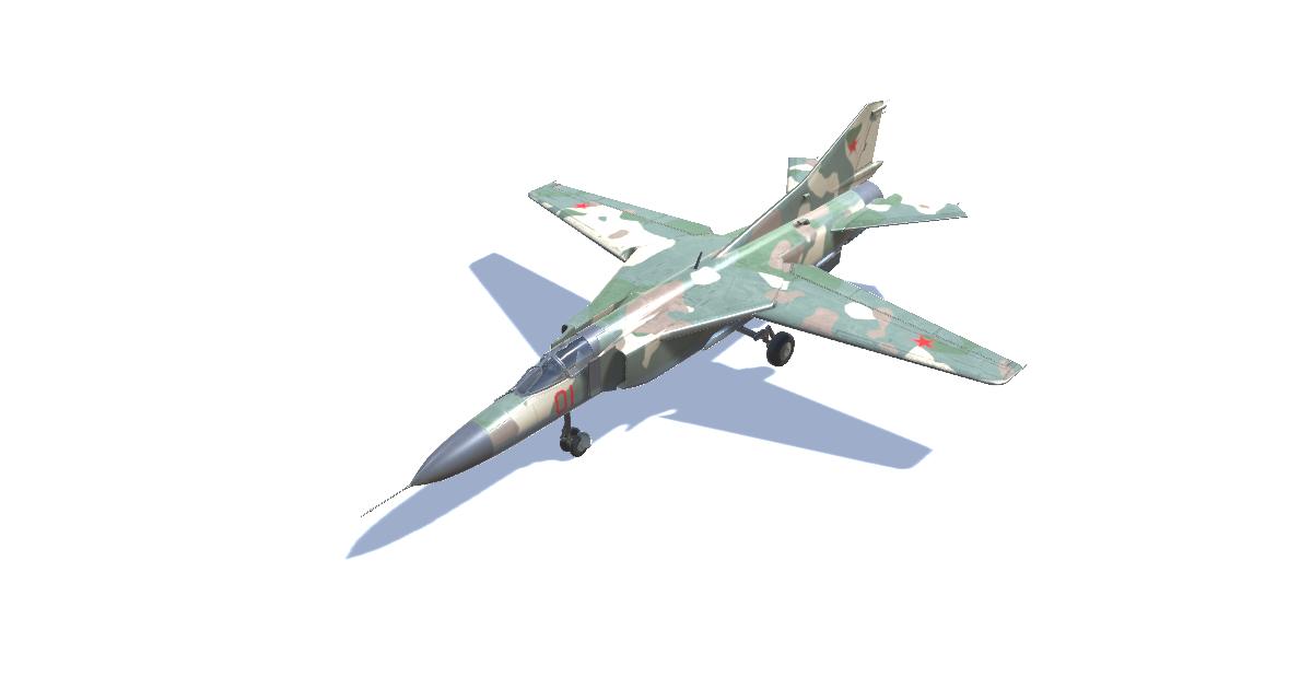 MIG-23 Flogger Jet Fighter Aircraft | 3D Air | Unity Asset Store