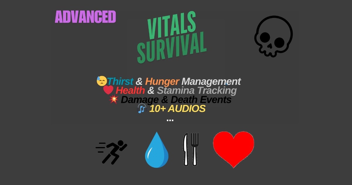 Vitals-Survival Thirst,Hunger,health,stamina and Damage System | Game ...
