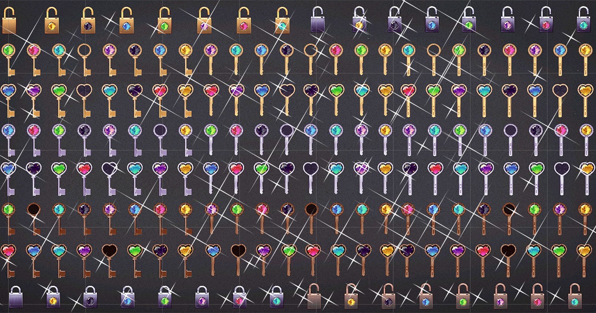 Key_ColorJewelType_ArtSet | 2D Icons | Unity Asset Store
